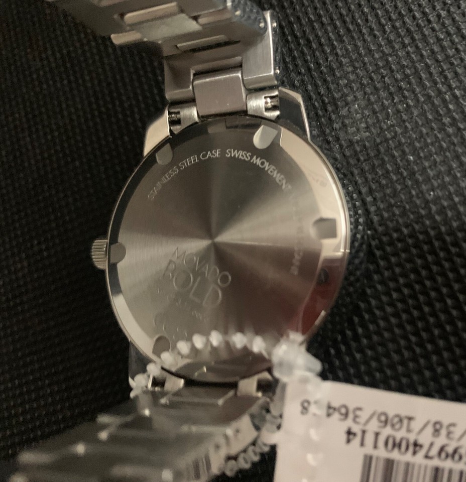 MOVADO BOLD VERSO 3600749 IP GOLD STAINLESS STEEL SWISS LADIES WATCH 38 ...