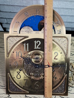 Ridgeway Gold Grandfather Clock 338 Face | Grelly USA