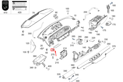 NEW MERCEDES-BENZ GLE W167 INSTRUMENT CLUSTER COVER LHD A1675401409 | eBay