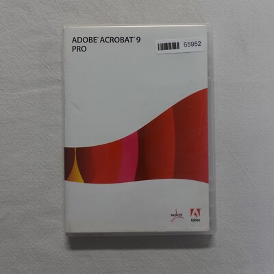 Adobe Acrobat 9 Pro Full for Windows PC Licensed for 2 PCs 883919145518 ...