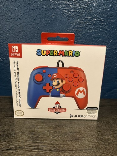 NEW PDP Nintendo Switch Wired Super Mario Controller Pro Style Faceoff ...