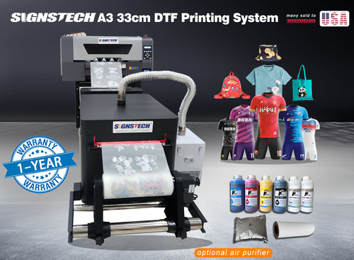 33cm 13" DTF Printer+Powder Shaker Kit T-shirt Fabric+Bonus,Epson I1600 ...