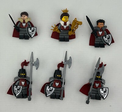 Lego Knights Kingdom Knights Lot Castle BAM Minifigures 6 capes red ...