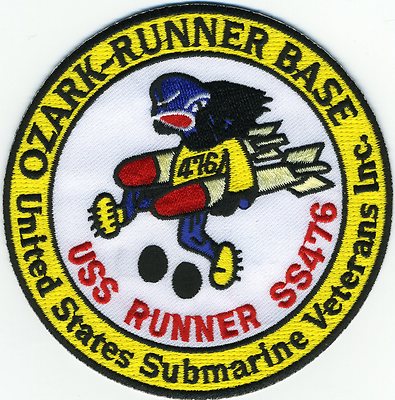 USS Runner Ozark Runner Base USSVI US Subvets - BC Patch cat No. c5684 ...