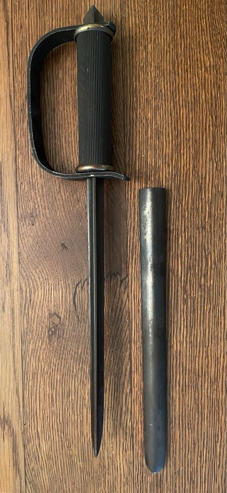 ORIGINAL WWII OSS Drop Knife & Scabbard Triangular Blade US Military | eBay