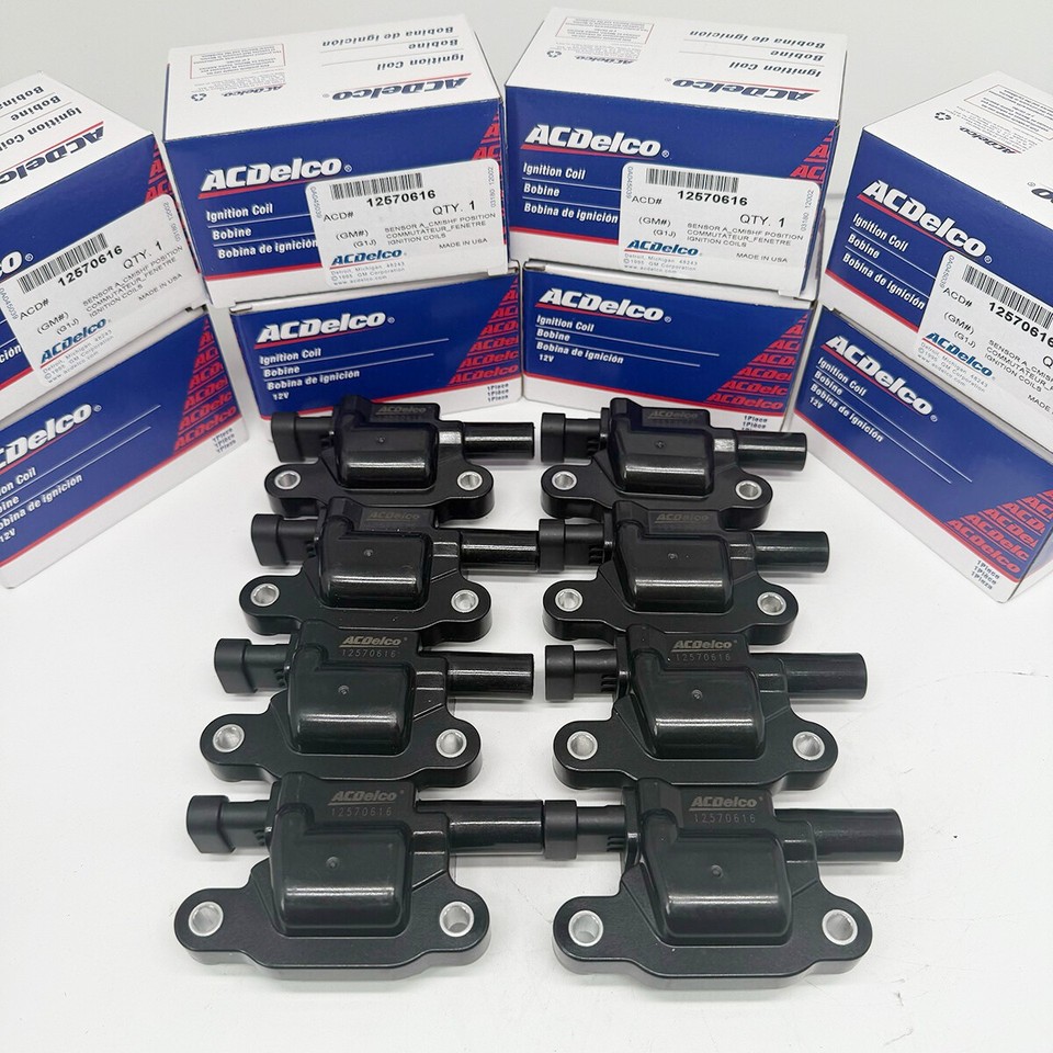 8 Pack OEM AcDelco UF413 Ignition Coil & 41-110 Spark Plug & 9748UU ...