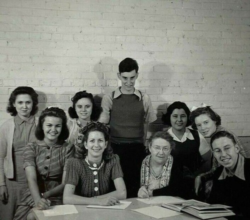 Students With Teacher Creepy Boy School B&W Photograph 2.5 x 3.5 | eBay