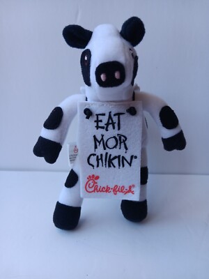Chick-fil-A Cow Eat Mor Chikin 6" Stuffed Cow Plush 2012 Promotional ...