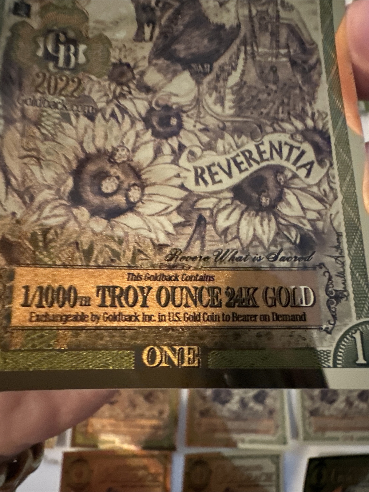 Wyoming Goldbacks 1 Note 24k Gold Aurum Mint Uncirculated Lot Of 25 ...