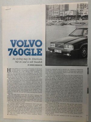 VolvoArt 18 Vintage Article 1982 Volvo 760GLE July 1982 3 page | eBay