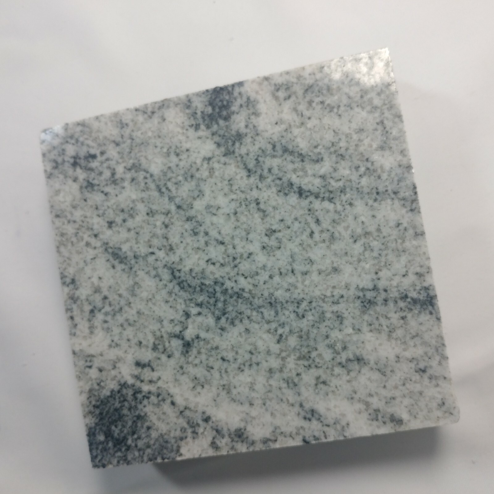 Granite natural stone trivet 6' square white gray candle tray photo ...