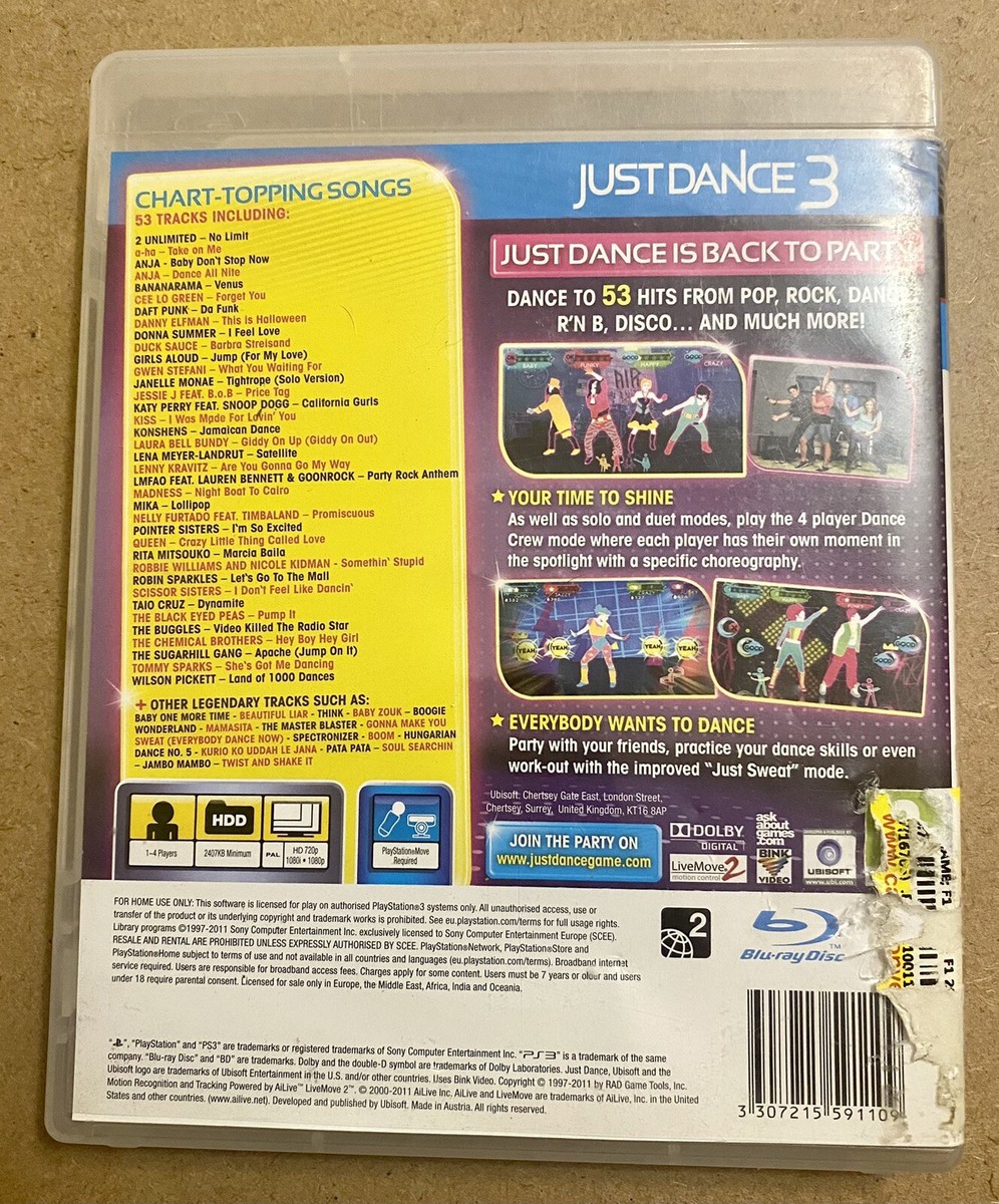 Family Dance Game Just Dance 3 For PlayStation 3 - Renewed Edition With ...