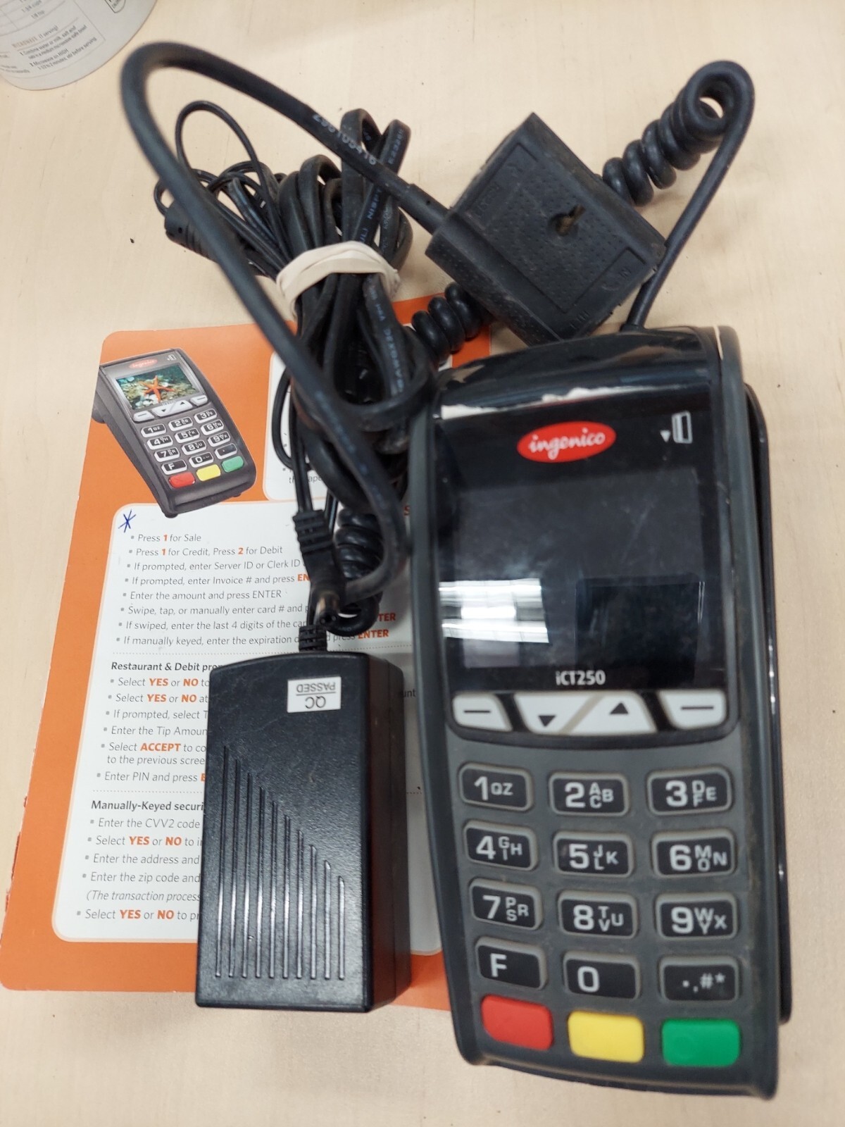 Ingenico Chase iCT250 3in LCD USB/Ethernet Ports Dual Comm Credit Card ...