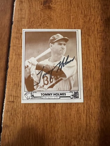 1942 PLAY BALL TOMMY HOLMES SIGNED BRAVES AUTOGRAPHED BASEBALL CARD ...