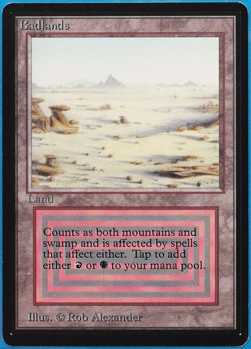 Badlands Beta NM (Reserved List Dual Land MTG Magic Card) (480500 ...