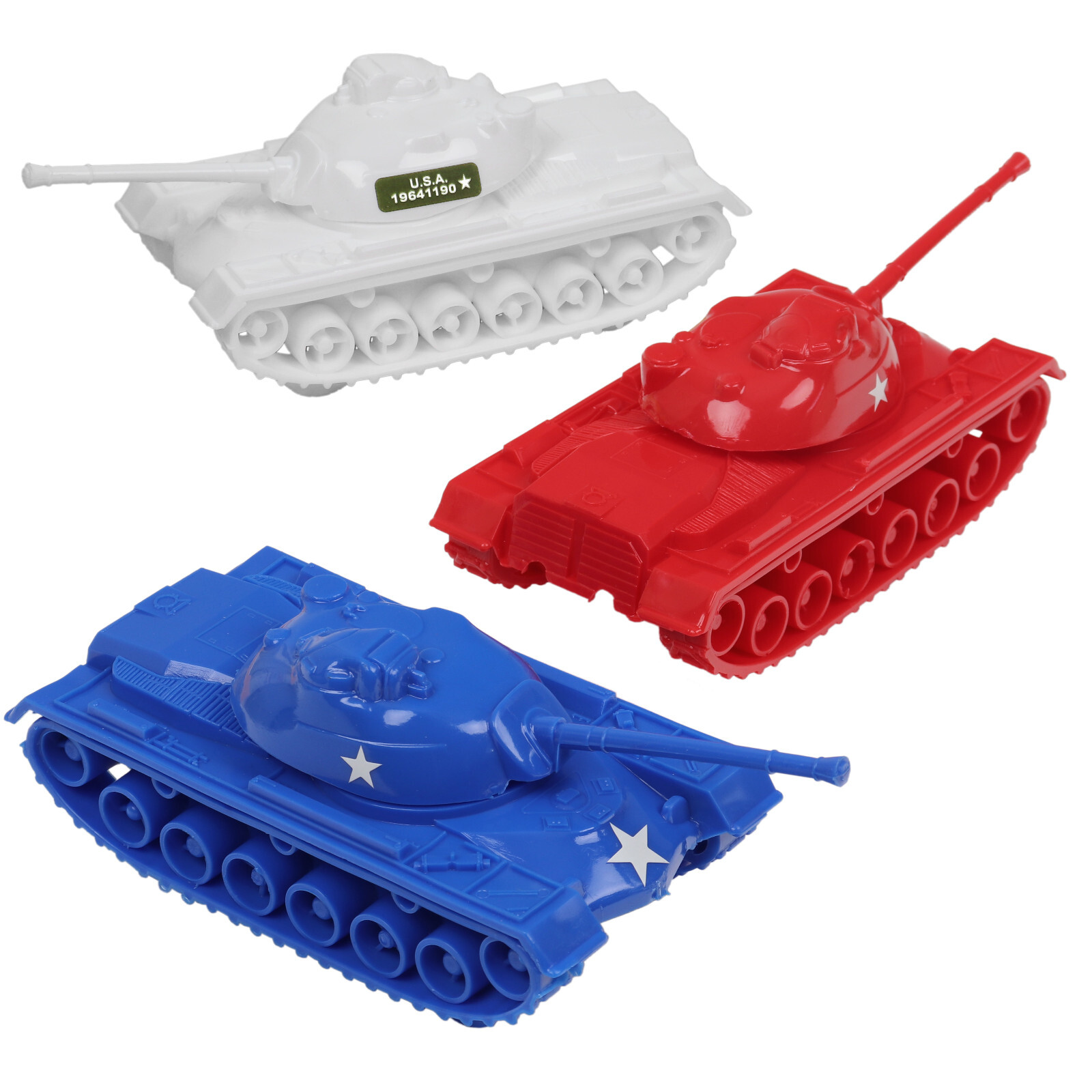TimMee Processed Plastic M48 Patton Tank Tim Mee Army Men Red White ...