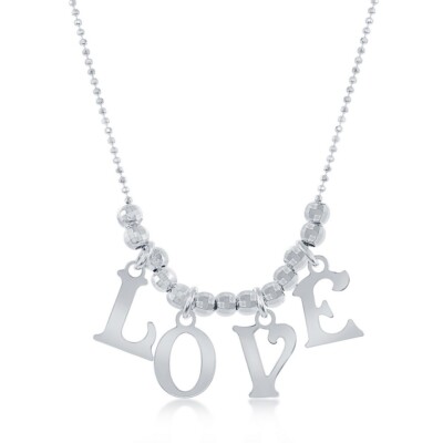 Sterling Silver "LOVE" Necklace | eBay
