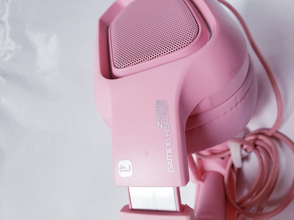ZIUMIER Z30 Pink Gaming Headset Wired Over-Ear Headphone w/ Noise ...