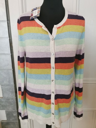 NEW HEYTON cardigan TALL tags 12 100% cotton lightweight colourful ...