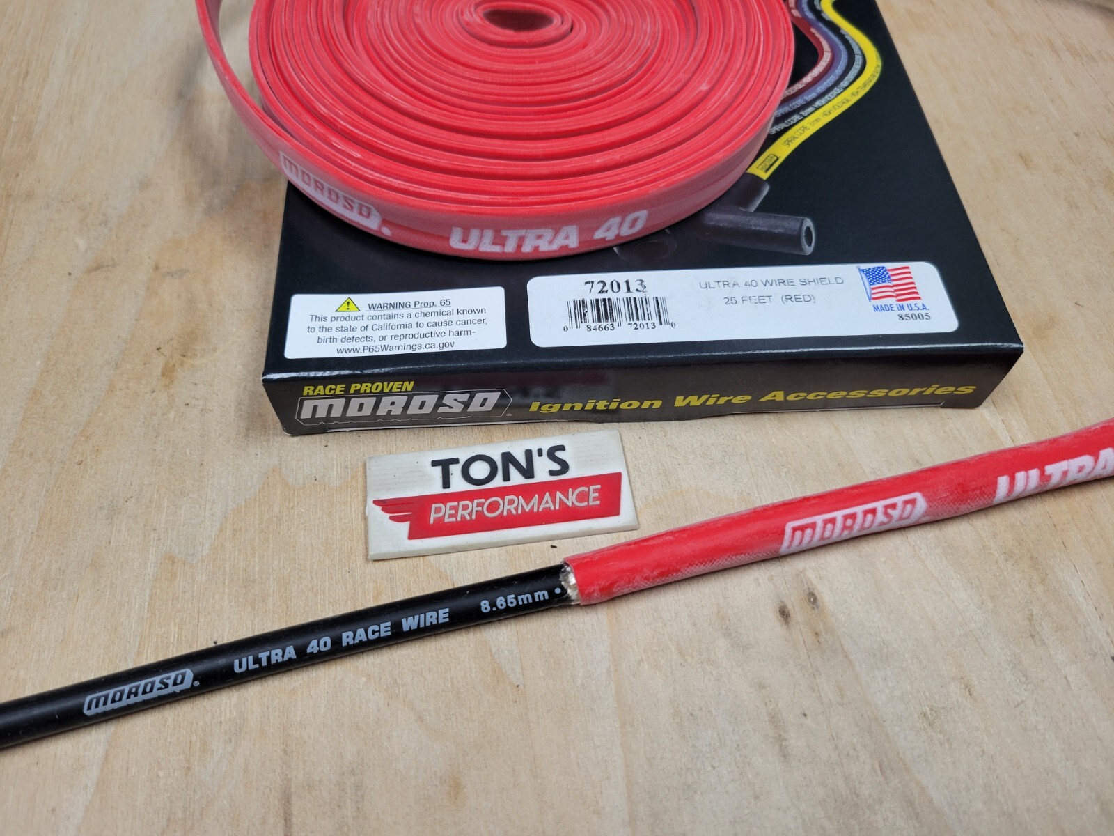 Moroso Spark Plug Wire Heat Sleeve 72013 Ultra 40 Wire Sleeve 450* 8 ...