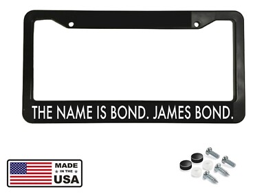 The Name Is Bond James Bond Action Hero Movie Plastic Car License Plate ...