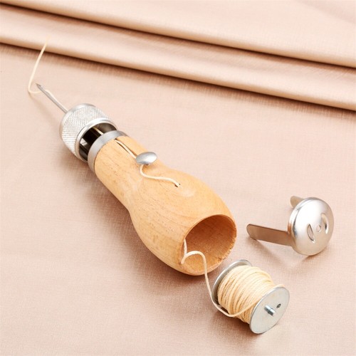 Leather Lock Stitching Tool Leathercrafts DIY Awl Kit Curve Straight ...