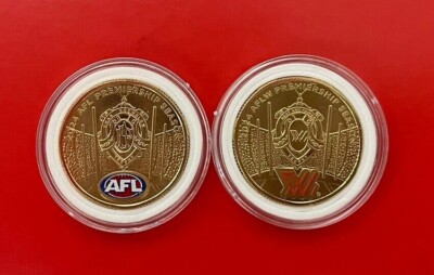 2024 AFL NEW Colored COIN SET (AFL and AFLW) Two Rare Colored Coins. ON ...