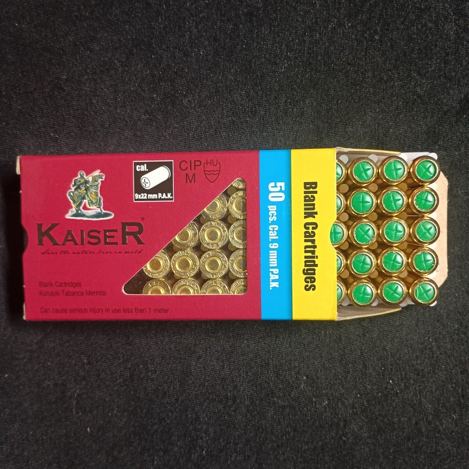 9mm Movie Prop Blank Gun Ammo (50 Count) - New in Box | eBay