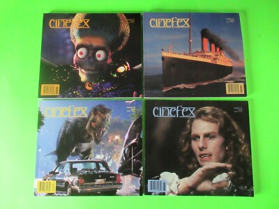 4 X CINEFEX MOVIE MAGAZINE ISSUE 61 / 68 / 70 / 72 LOT SET COLLECTION ...