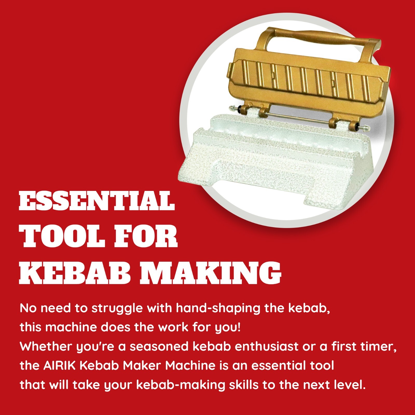 AIRIK Kebab Maker, Kebab Machine, Heavy Duty Kebab Press For Home and ...