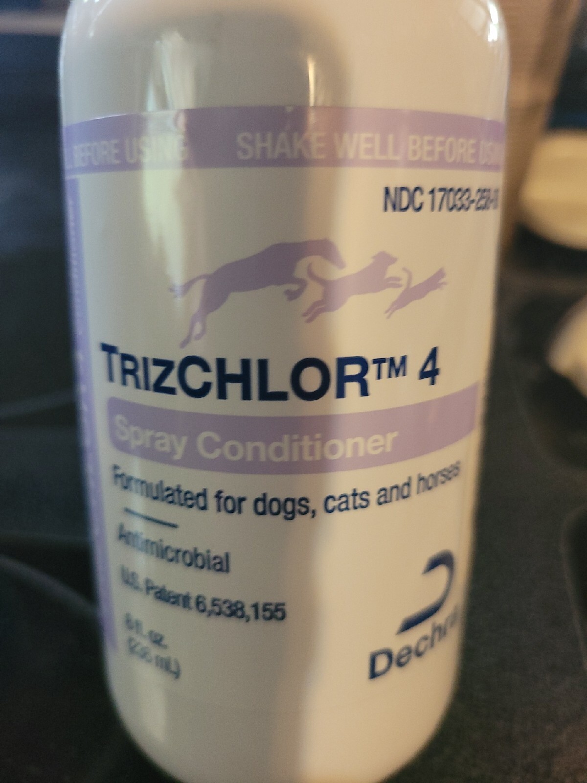 Dechra TrizCHLOR 4 Antimicrobial Spray Cond for Dogs Cats and Horse 8oz ...