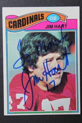 Jim Hart St Louis Cardinals Autographed Signed 1977 Topps #485 Football ...