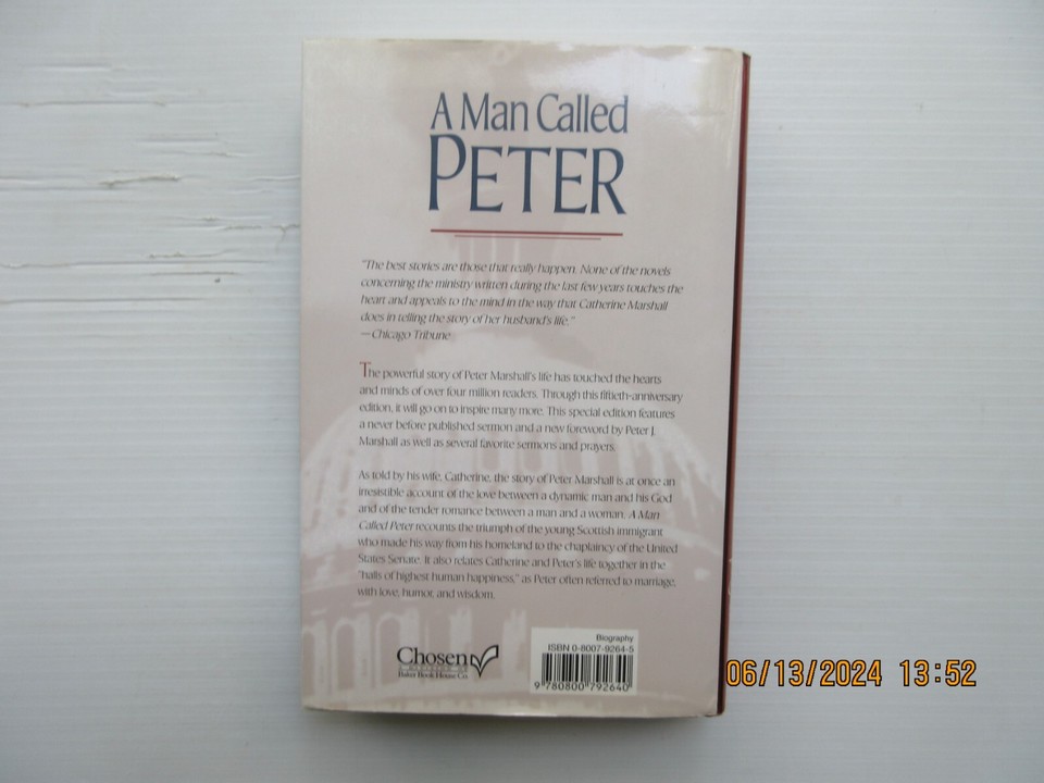 A Man Called Peter : The Story of Peter Marshall by Catherine Marshall (1998) | eBay