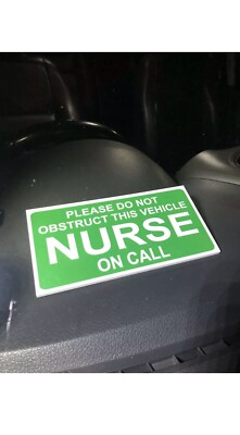NURSE Dashboard Car Sign DashCard Medic First Responder Healthcare ...