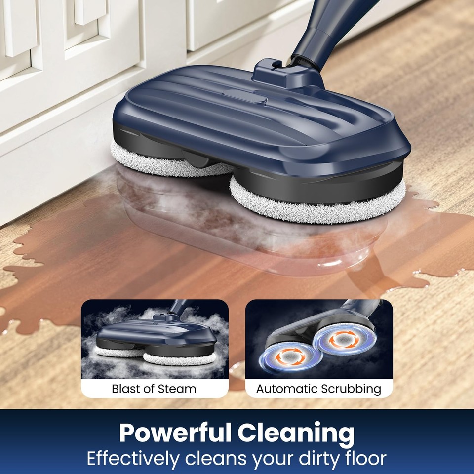 DEVOAC VM6 Scrubbing Steam Mop with Rotating Mop Pads 10 in 1 Steam Mop ...