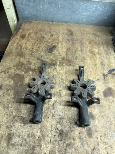 Antique Gas Cooking Camping Stove Cast Iron Double Burners Set Of 2 ...