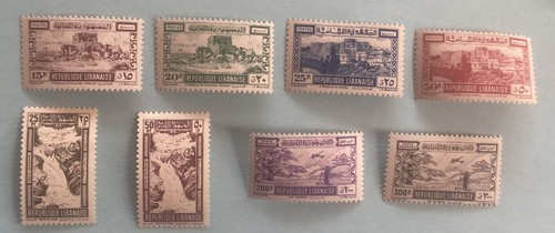 Lebanon Liban 1945 Postage Scott#177-180 + Airmail C97-100 Complete Set ...