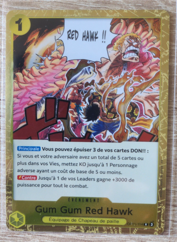 Carte One Piece Gum Gum Red Hawk OP11-114 FR - Card game Holo | eBay