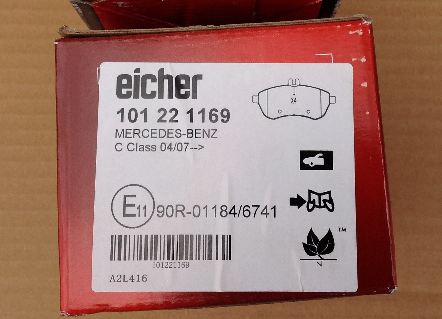 MERCEDES C W204, E W212 W207, SLK R172 CLASS FRONT BRAKE PAD SET EICHER ...