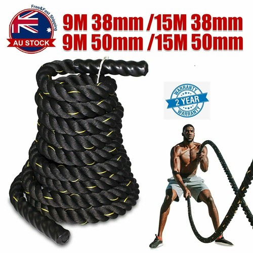 9M 15M Heavy Home Gym Battle Rope Battling Strength Training Exercise ...