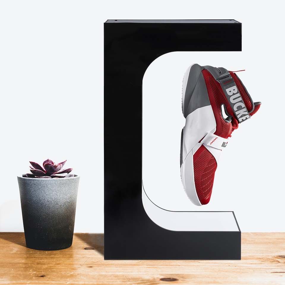 Levitating Shoe Display Floating Shelf Magnetic Sneaker Stand LED ...