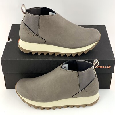Merrell Alpine Chelsea Woman's Boots Brown White Boot Slip On Faux ...