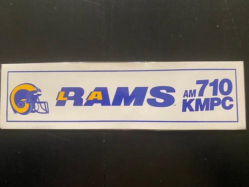 VINTAGE LOS ANGELES RAMS - AM 710 KMPC Bumper Sticker - 1988 Season | eBay