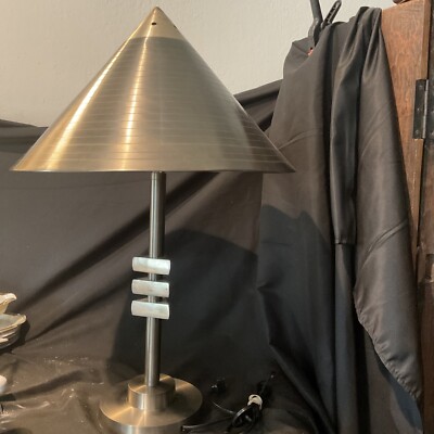 post modern memphis Style Brushed Stainless Table Lamp Bullet Cone ...