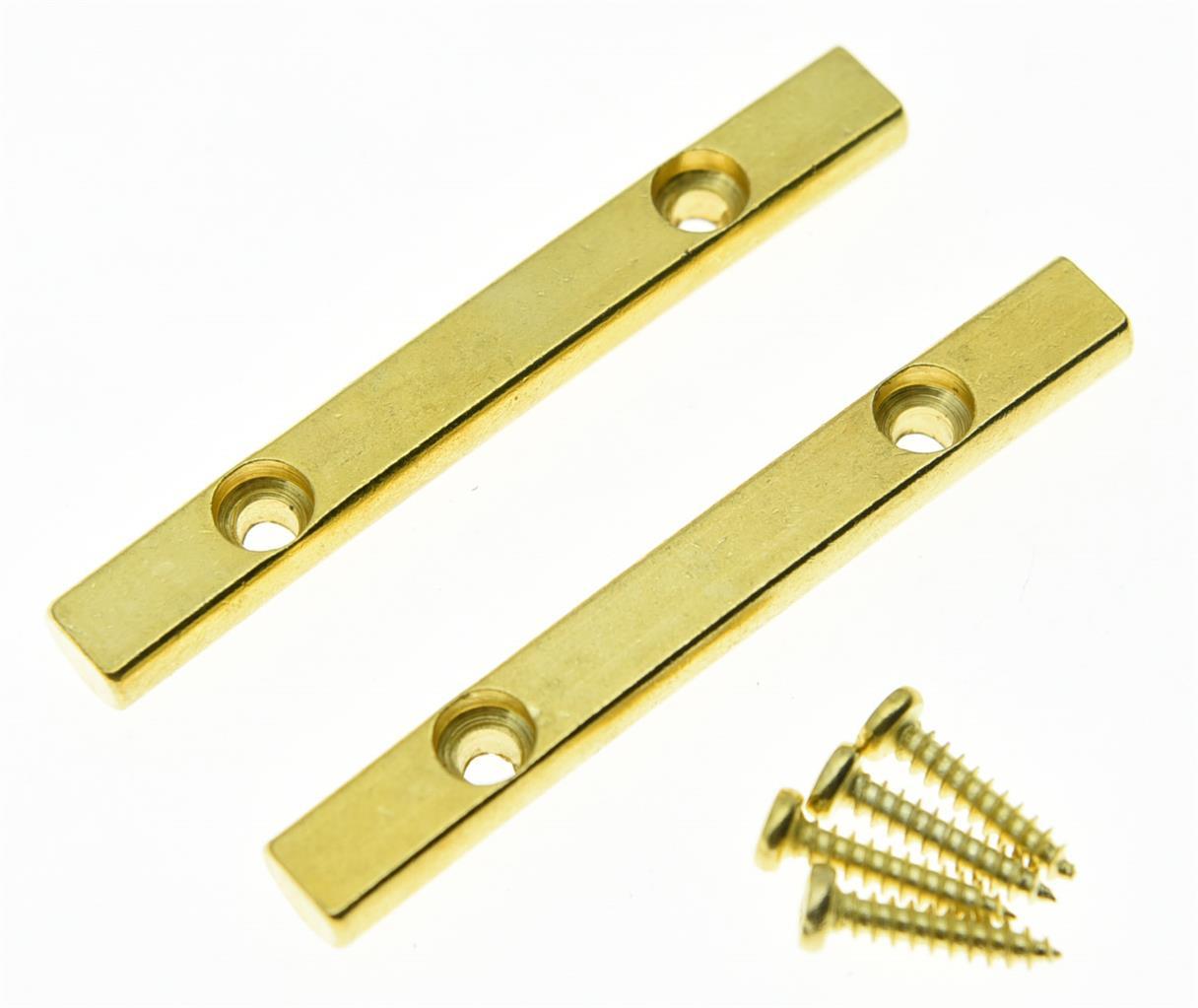 2x Gold 44.5mm Electric Guitar String Retainer Bar for Floyd Rose ...
