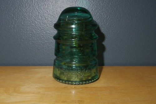 Vintage Hemingray No 12 Aqua Blue Glass Insulator Patent May 2 1893 ...