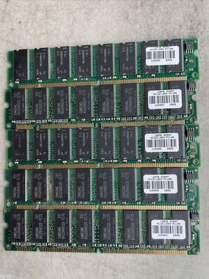 Lot of 5 Samsung AO16C1664-PC100 A016c1664-pc100 128MB 168-Pin Memory ...