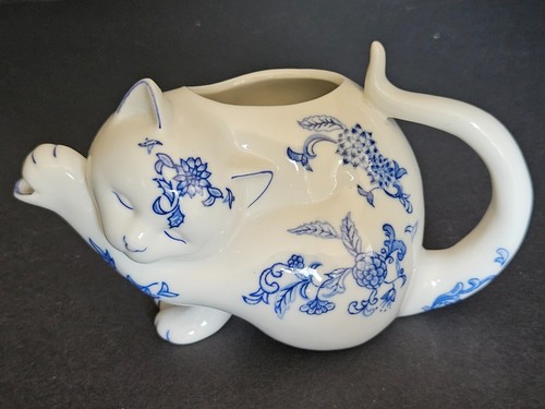 Vtg Lenox Dutch Delf Blue Floral Cat Creamer | eBay