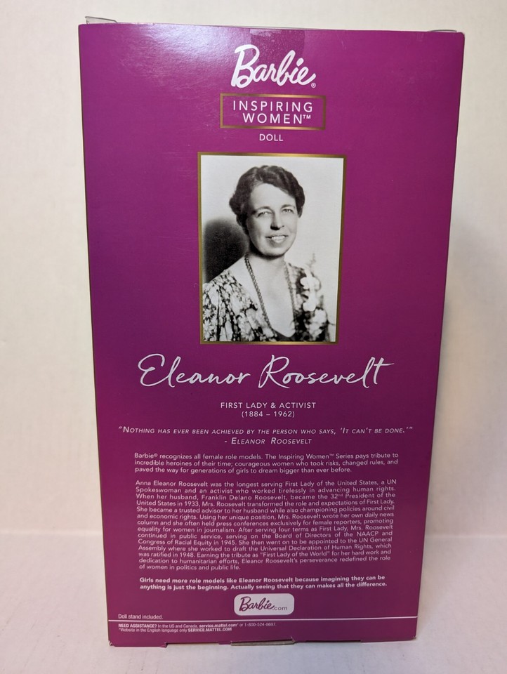 Mattel Barbie Eleanor Roosevelt Inspiring Women Doll NIB SEALED | eBay