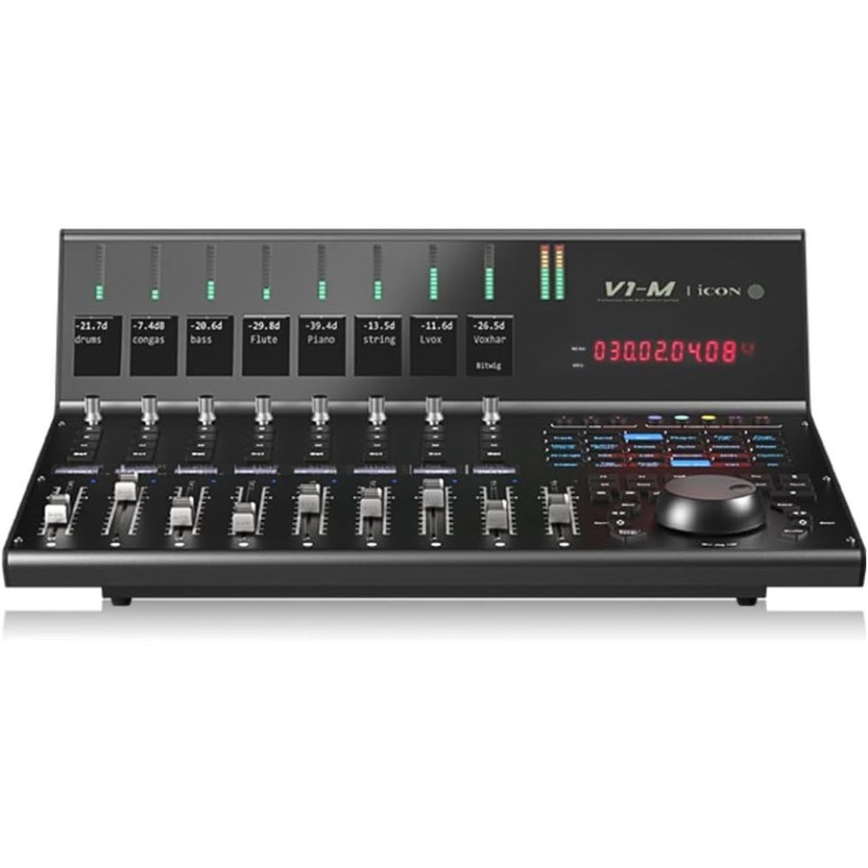 iCON Pro Audio V1-M USB MIDI DAW Control Surface with Motorized Faders ...